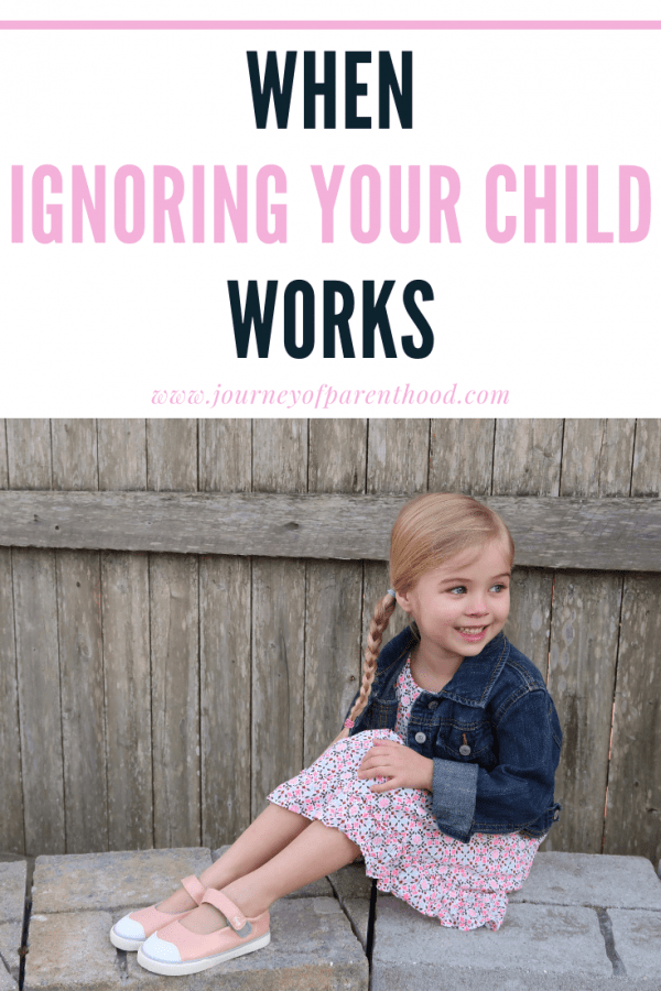 When Ignoring is a Beneficial Discipline Tool
